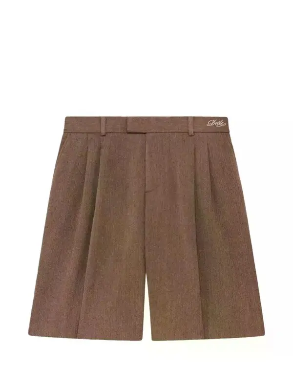 Drole De Monsieur Herringbone Pattern Shorts