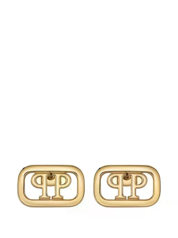 Philipp Plein Lettering Square Earrings - Gold