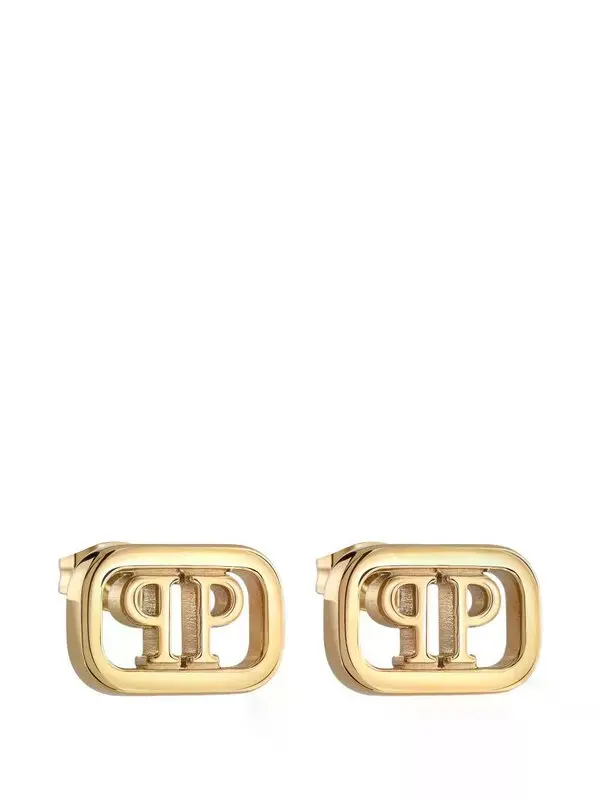Philipp Plein Lettering Square Earrings