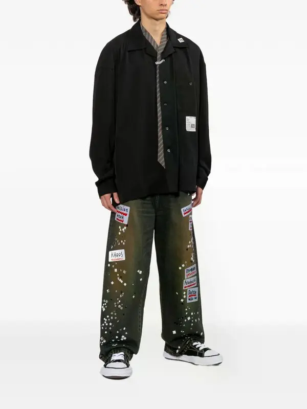 Mihara Yasuhiro Logo-patch Shirt - Black