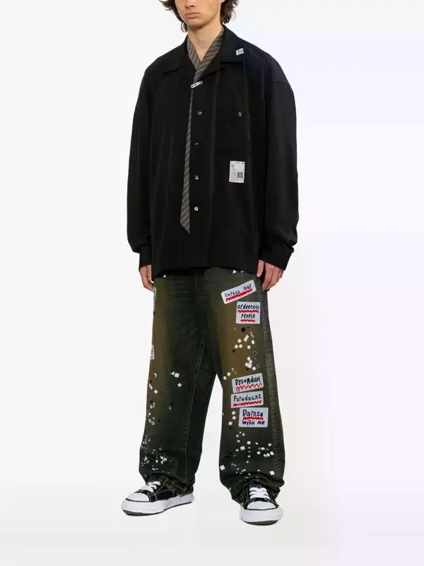 Mihara Yasuhiro Logo-patch Shirt - Black