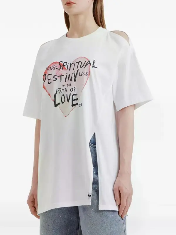 Izzue Graphic-detail Cotton T-shirt - White
