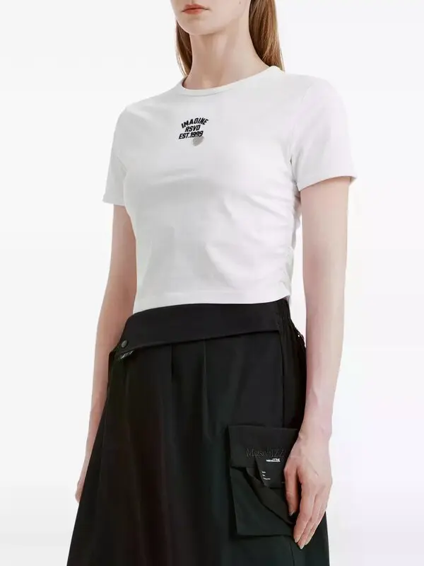 Izzue Graphic-detail Cotton T-shirt - White