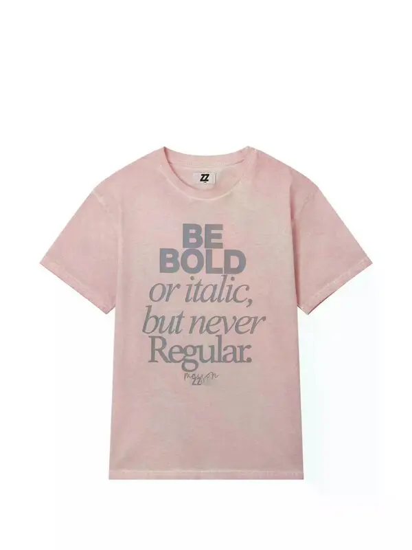 Izzue Lettering Print T-shirt - Pink