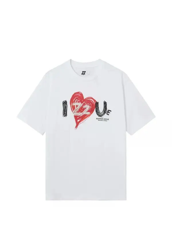 Izzue Heart Graphic T-shirt - White