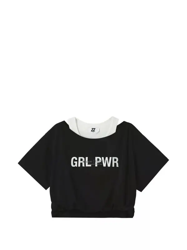 Izzue Layered-design T-shirt - Black