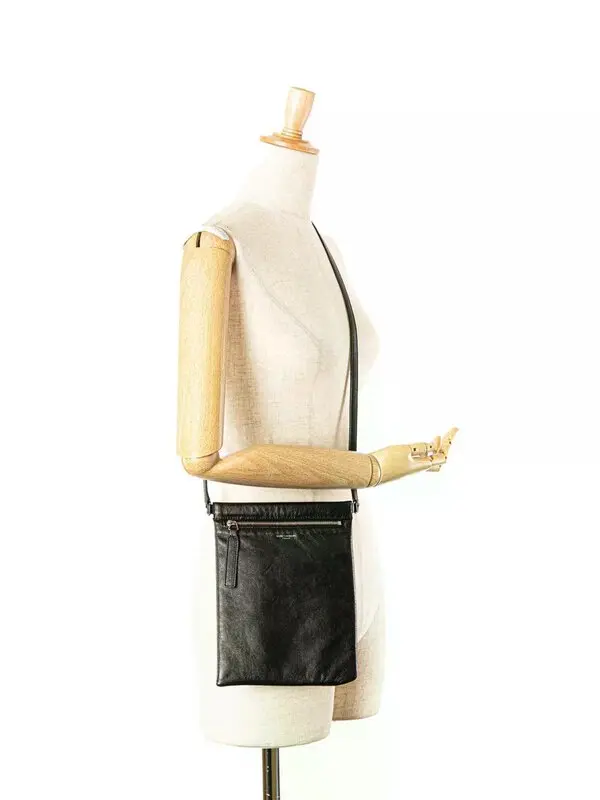 Saint Laurent 2022 Antiqued Lambskin Sid Flat Crossbody Bag