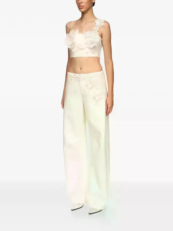 David Koma Floral Appliqué Trousers