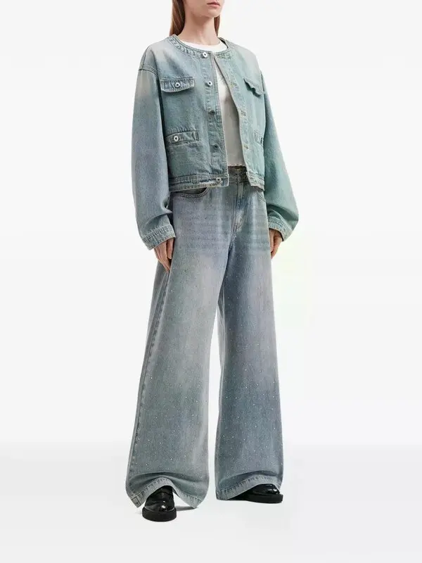 TOUT A COUP Rhinestone-embellished Jeans