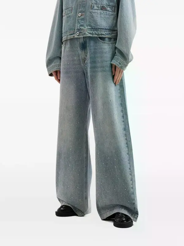 TOUT A COUP Rhinestone-embellished Jeans