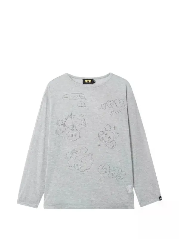 MINI CREAM Graphic-print Long-sleeved T-shirt