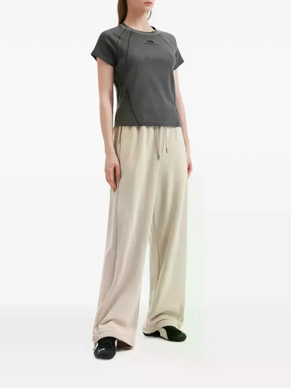 MINI CREAM Drawstring Wide-leg Trousers