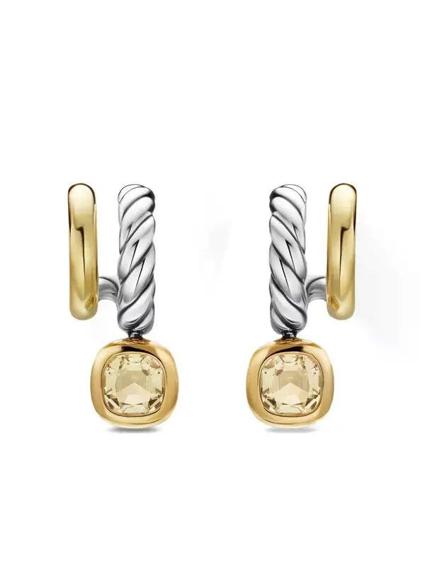 David Yurman Dy Mercer® Color Two Row Drop Earrings - Silver