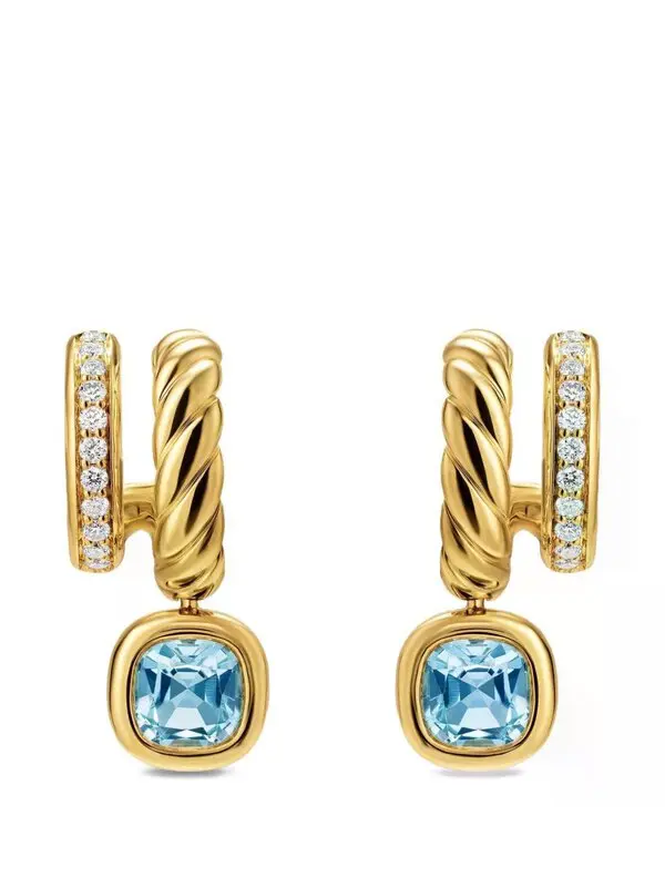 David Yurman Dy Mercer® Color Two Row Drop Earrings - Gold