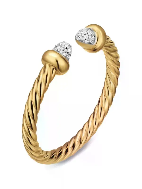 David Yurman Micro Cablespira® Flex Ring - Gold