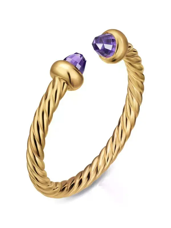 David Yurman Micro Cablespira® Flex Open Ring - Gold