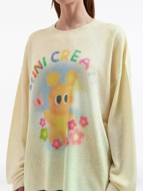MINI CREAM Graphic-print Sweater - Neutrals