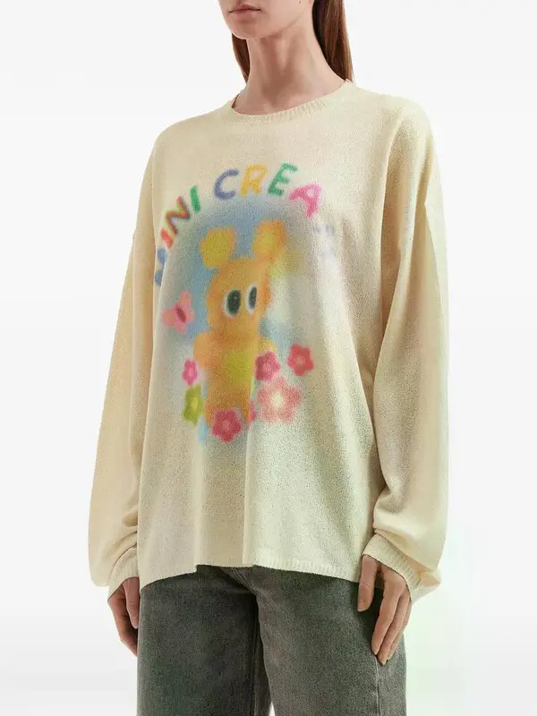 MINI CREAM Graphic-print Sweater - Neutrals