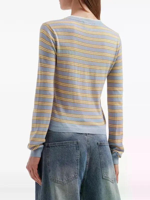 MINI CREAM Striped Cardigan - Blue