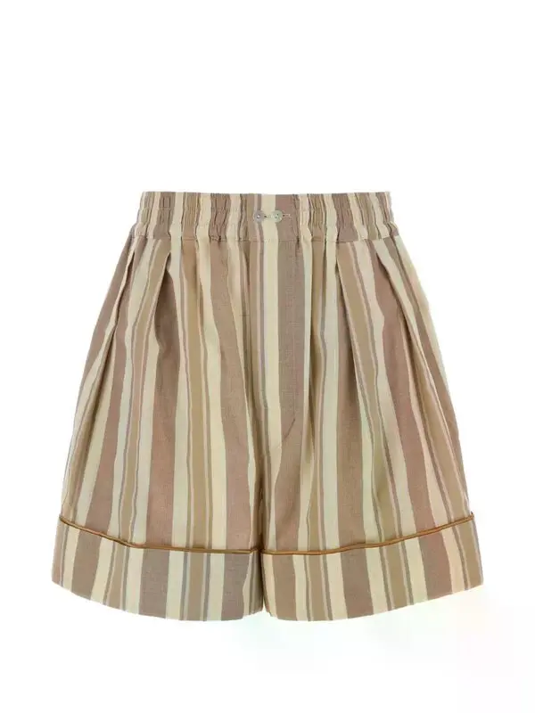 Saint Laurent Embroidered Striped Shorts