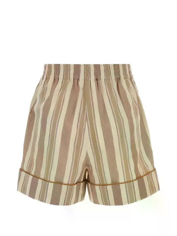 Saint Laurent Embroidered Striped Shorts