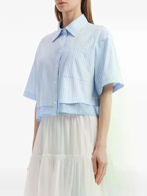 TOUT A COUP Striped Layered Shirt