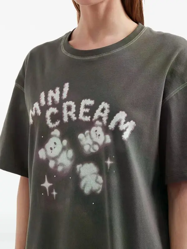MINI CREAM Cloud-print T-shirt