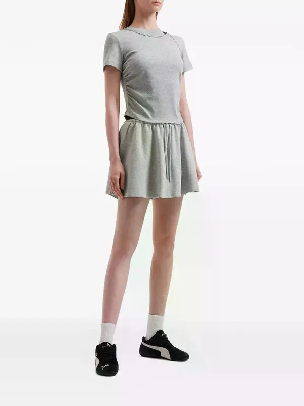 MINI CREAM Chain-embellished T-shirt - Grey