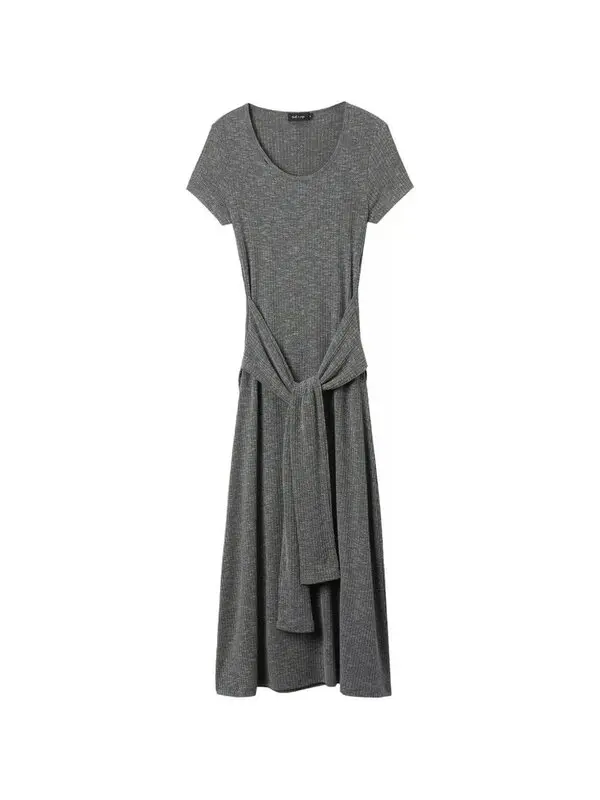 TOUT A COUP Tie-waist Short-sleeve Dress