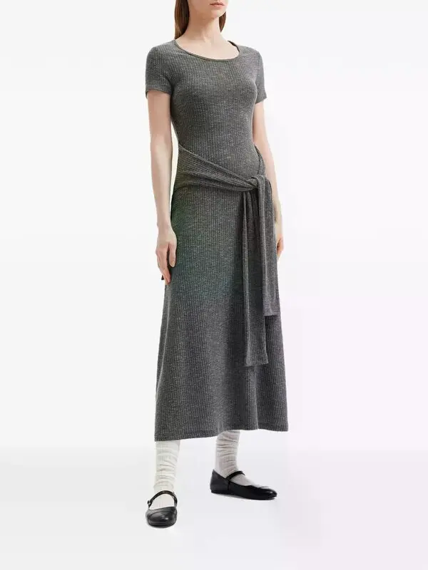 TOUT A COUP Tie-waist Short-sleeve Dress