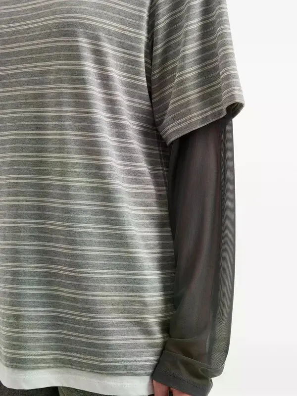 MINI CREAM Layered Long Sleeve T-shirt