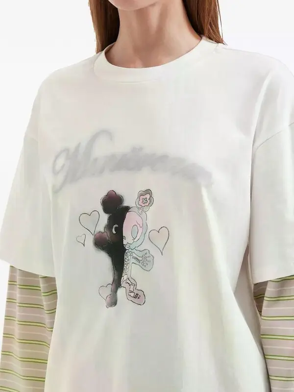 MINI CREAM Layered T-shirt