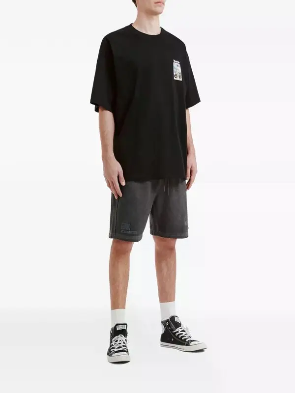 MUSIUM DIV. Round Neck Graphic T-shirt - Black