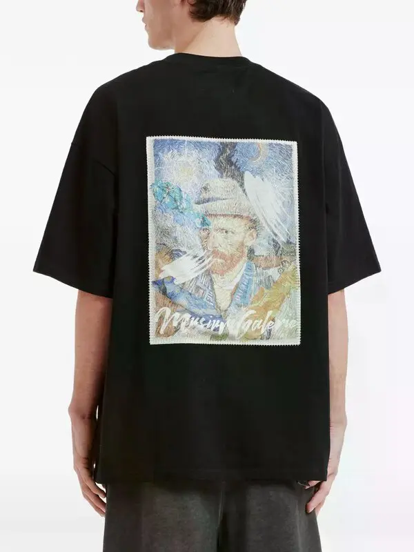 MUSIUM DIV. Round Neck Graphic T-shirt - Black