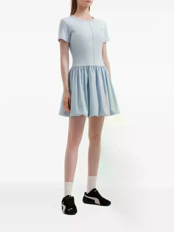MINI CREAM Panelled Mini Dress
