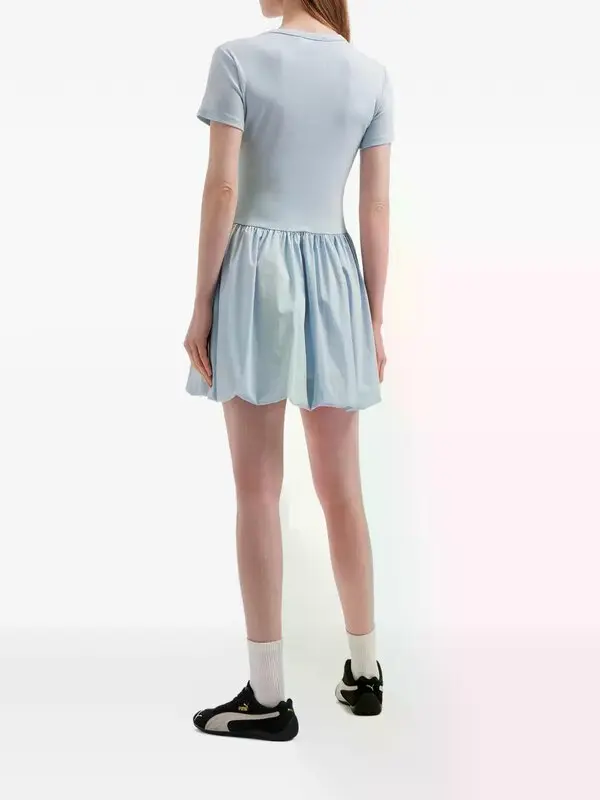 MINI CREAM Panelled Mini Dress