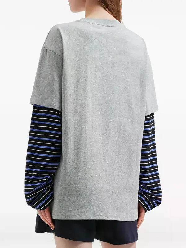 MINI CREAM Striped Long-sleeve T-shirt - Grey