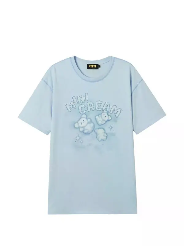 MINI CREAM Cloud-print T-shirt
