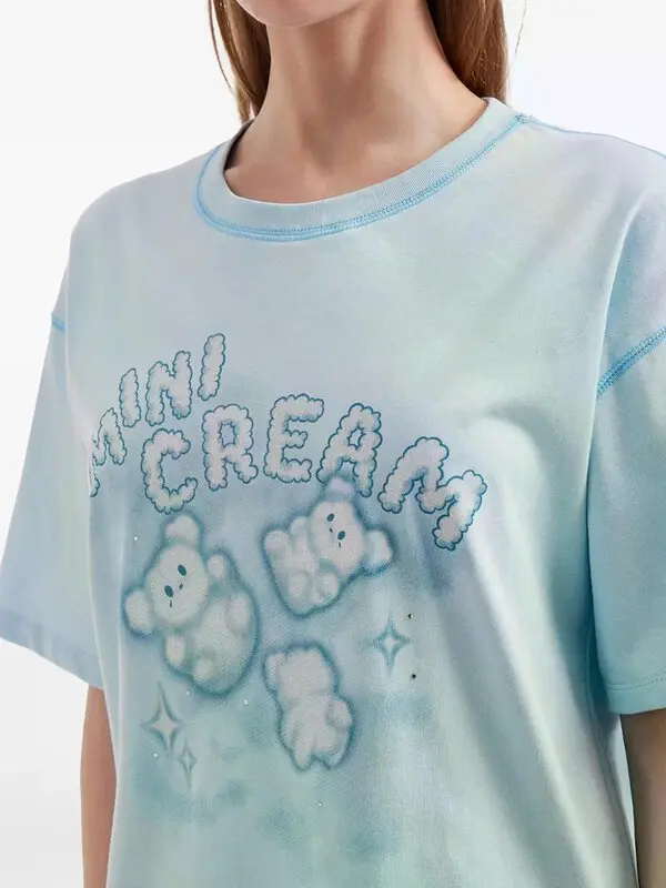 MINI CREAM Cloud-print T-shirt