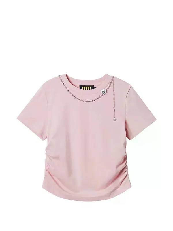 MINI CREAM Chain-embellished T-shirt