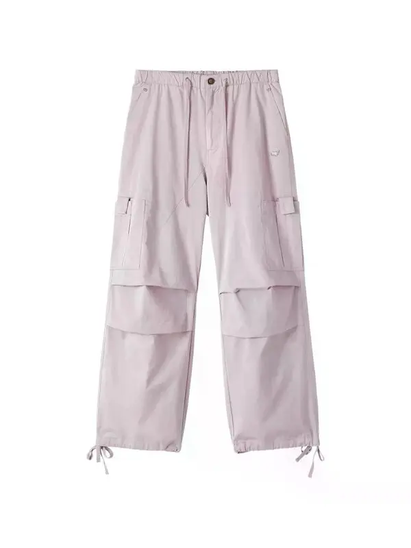 MINI CREAM Drawstring-waist Cargo Trousers - Purple