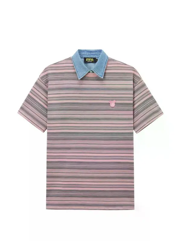 MINI CREAM Striped Polo Shirt
