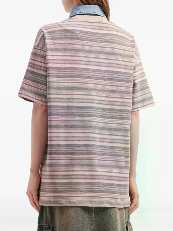 MINI CREAM Striped Polo Shirt