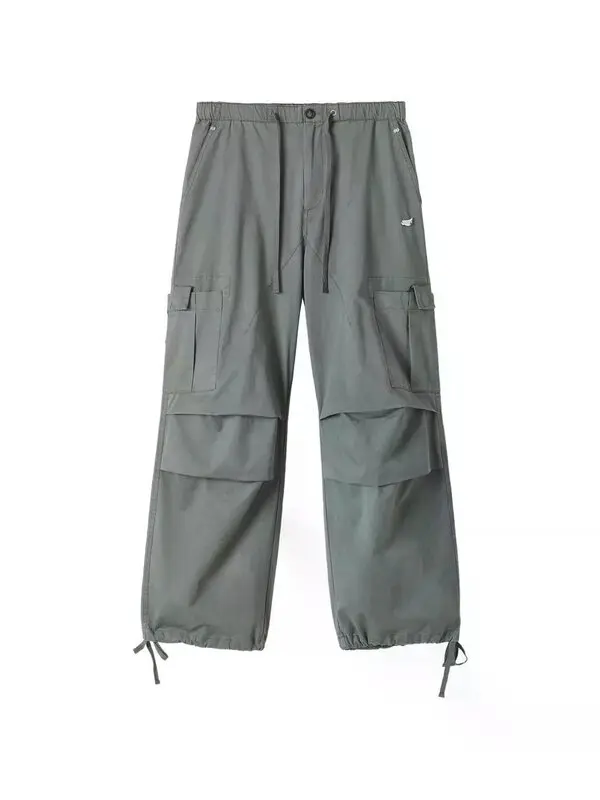 MINI CREAM Drawstring-waist Cargo Trousers - Green