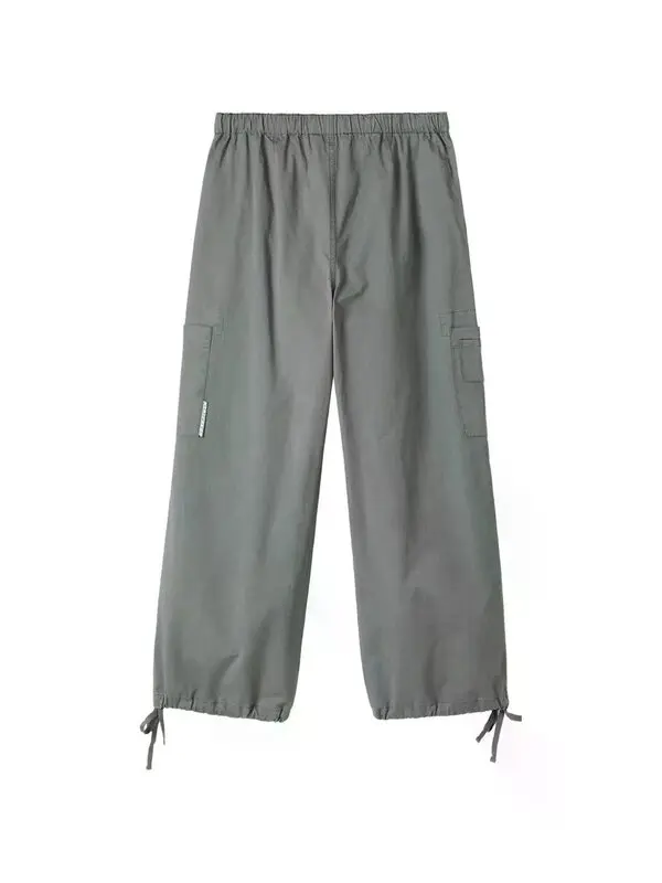 MINI CREAM Drawstring-waist Cargo Trousers - Green