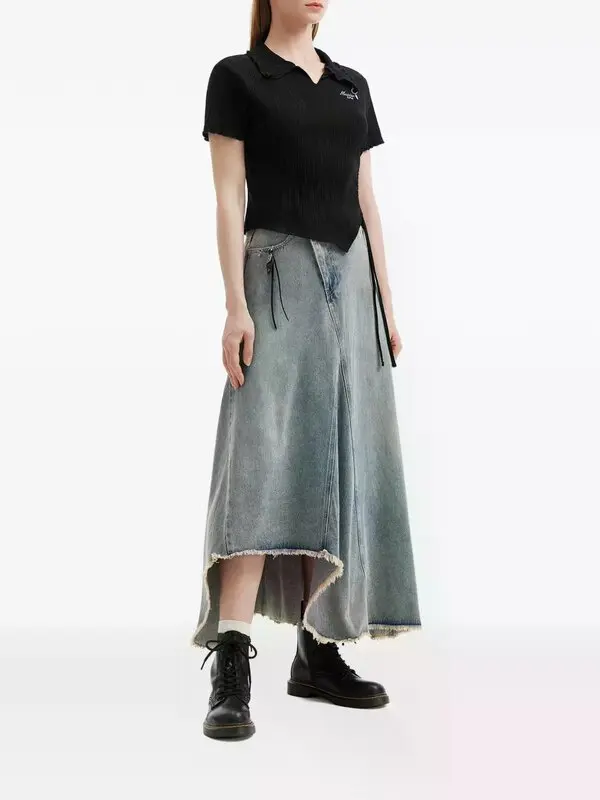 MUSIUM DIV. Ribbed Drawstring Top