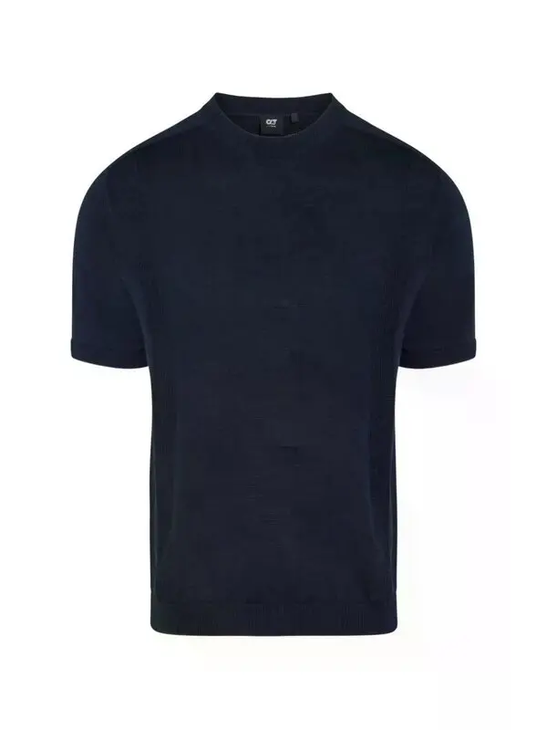 ALPHA TAURI Textured T-shirt - Blue