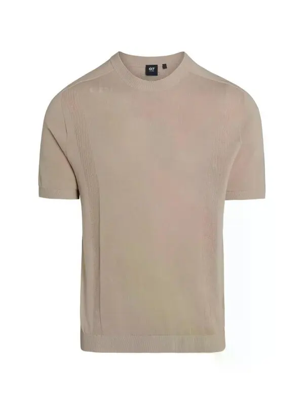 ALPHA TAURI Textured T-shirt - Neutrals