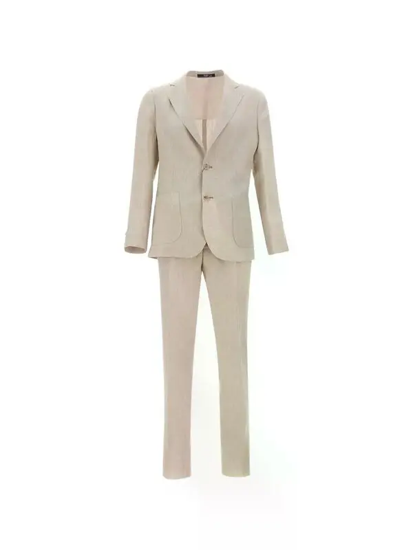 BARBA NAPOLI Patch-pocket Pleated Suit