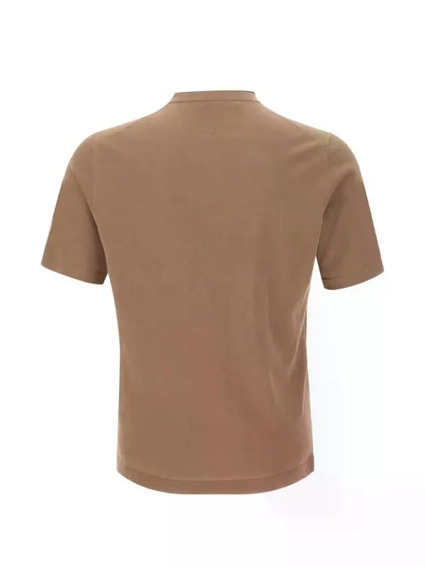 KANGRA Ribbed Crew-neck Knitted T-shirt